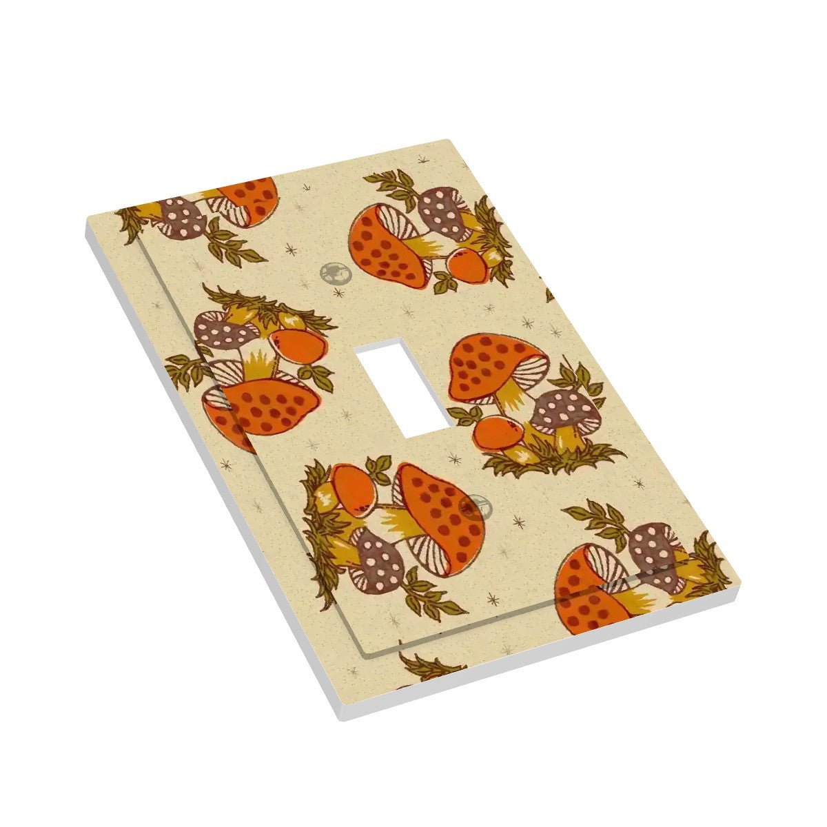 Merry Mushroom Cottagecore Light Switch Cover, Retro 70s Mid Century M ...