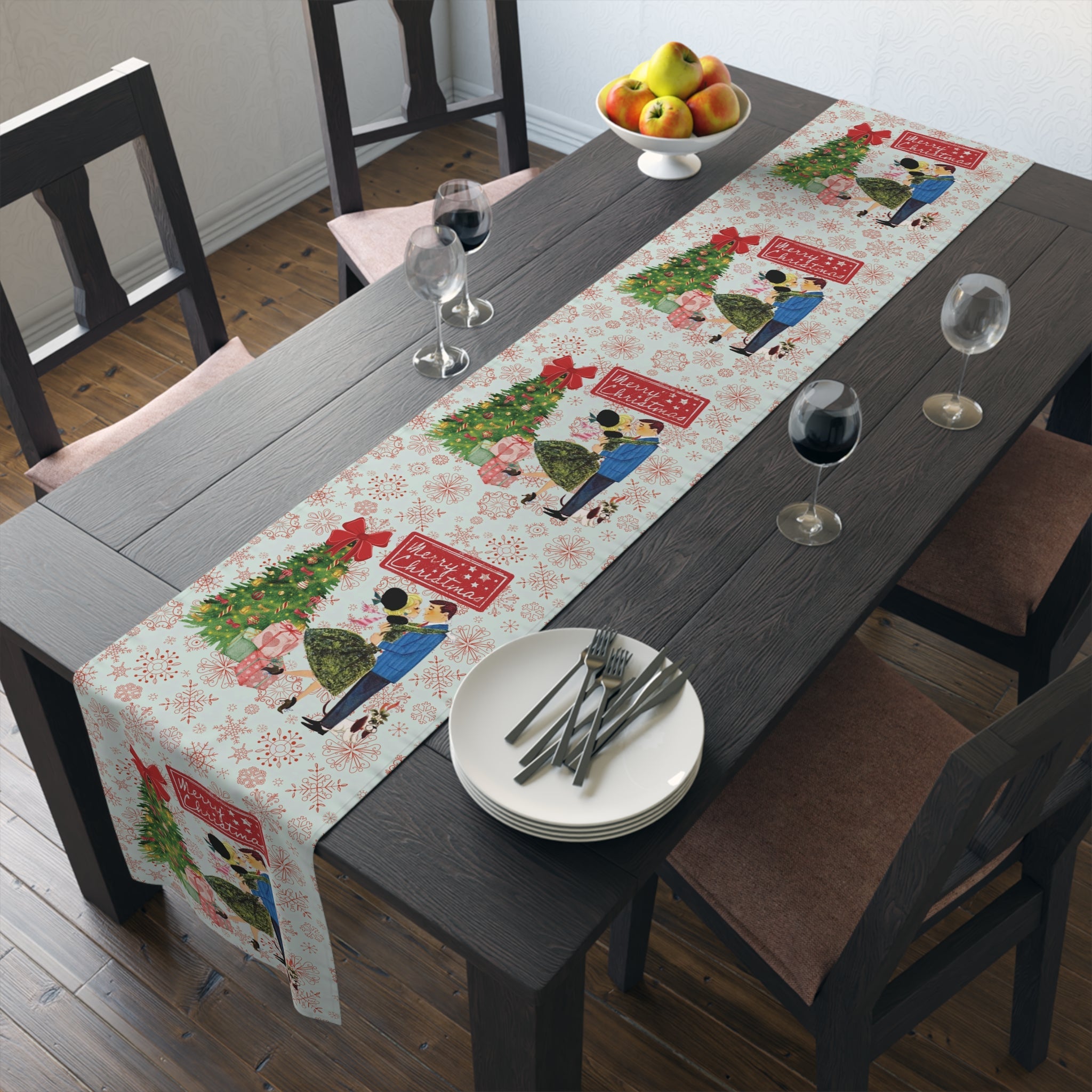 Mid Century Modern Vintage 50s Kitsch Christmas Table Runner – Kate ...